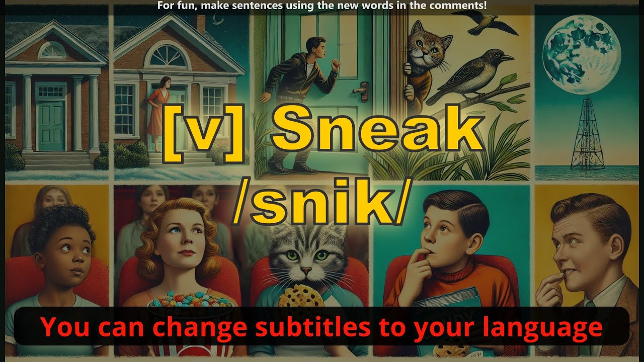 [v] Sneak meaning with 5 examples - YouTube