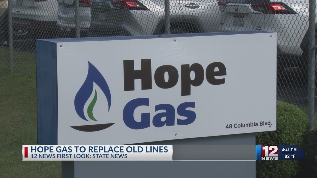 Hope Gas to replace old lines - YouTube