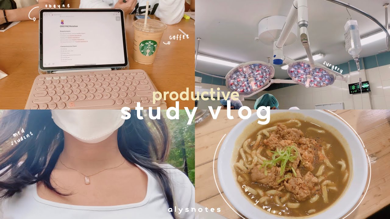 productive study vlog 🦋 4th year med student - hospital duty, coffee ...