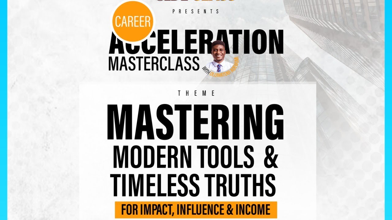 CAREER ACCELERATION MASTERCLASS DAY 2 - YouTube