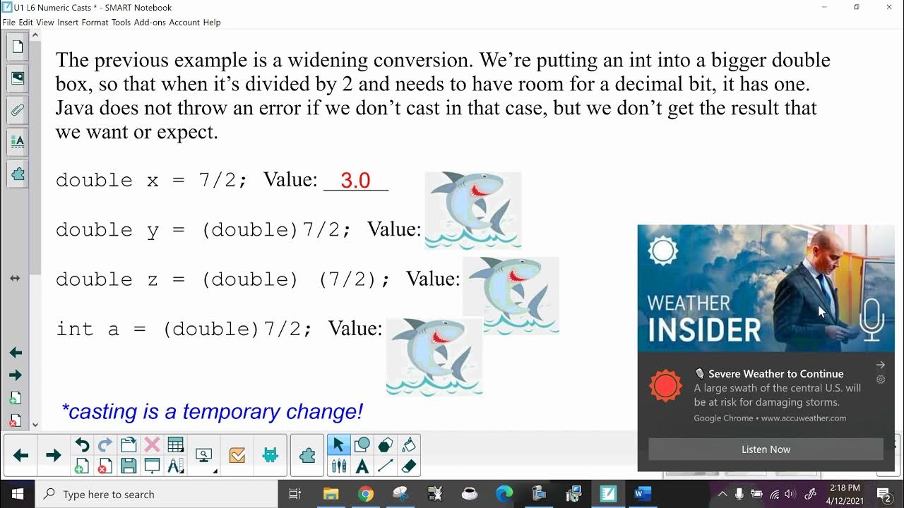 AP CSP A U1 L6 Numeric Casts - YouTube