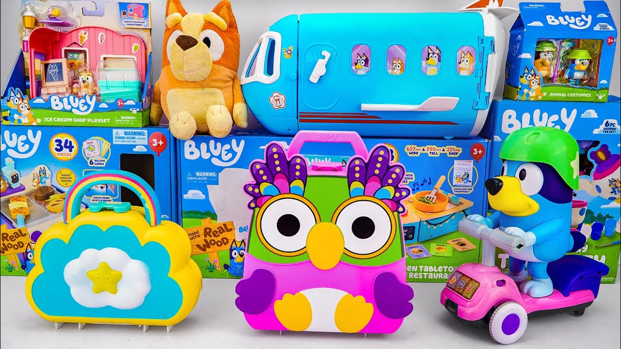Bluey Toy Collection Unboxing Review 💜 Chattermax Figure Carrying Case ...