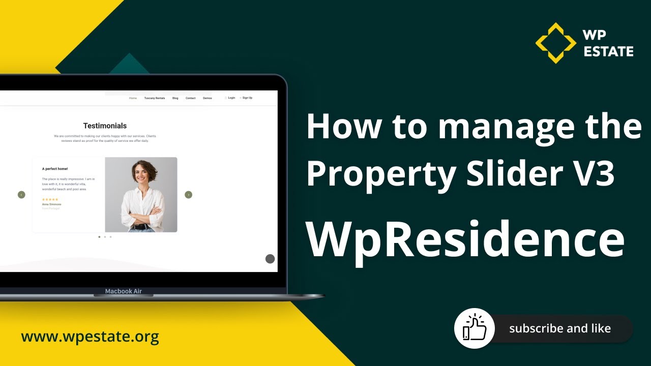How to manage the WpResidence Property Slider V3 for Elementor - YouTube