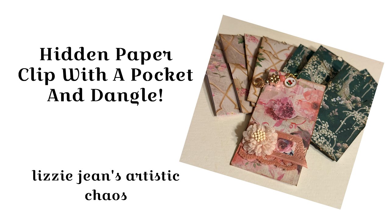 Easy Hidden paper clip pocket with a dangle junk journal diy # ...
