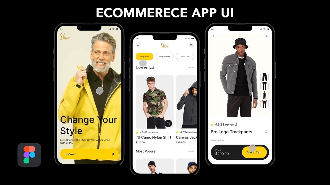 Ecommerce Fashion App UI UX Design in Figma - Full Tutorial App Design - YouTube