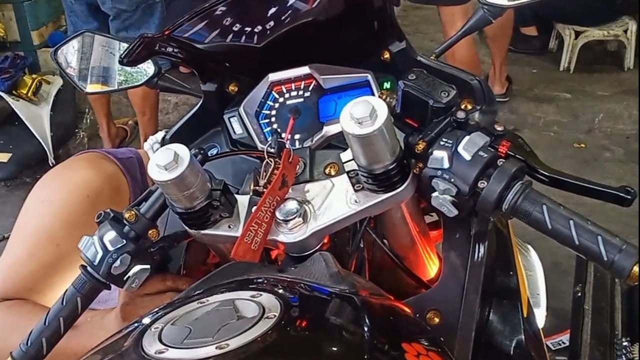 Rusi Sigma 250 handle bar & domino handle switch Installation - YouTube