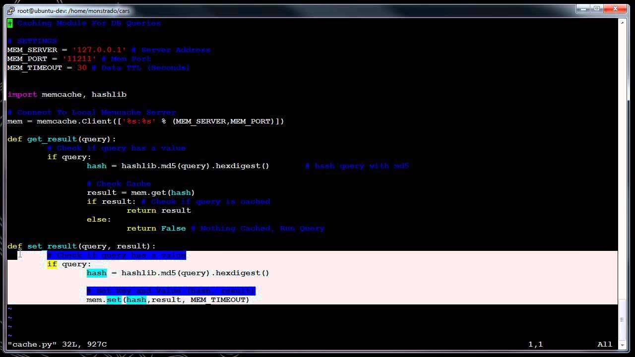 Using Memcached with Python - YouTube