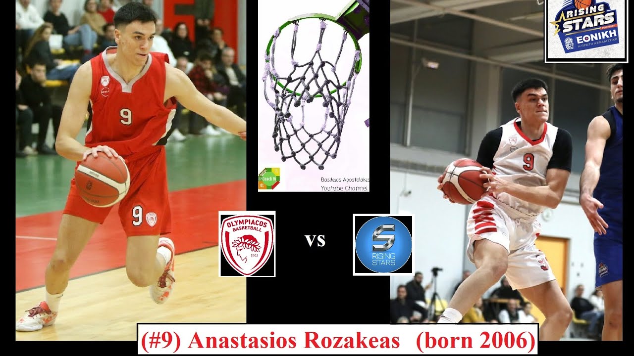 Anastasios Rozakeas, 33(3)pt 3as 2reb 2stl 1blk [(U18)Olympiacos BC vs ...
