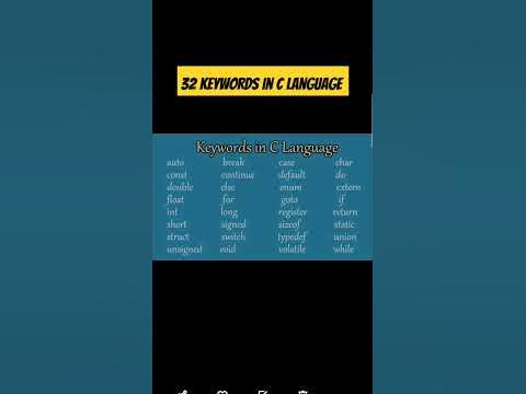 32 keywords in C language #CProgramming#shorts - YouTube