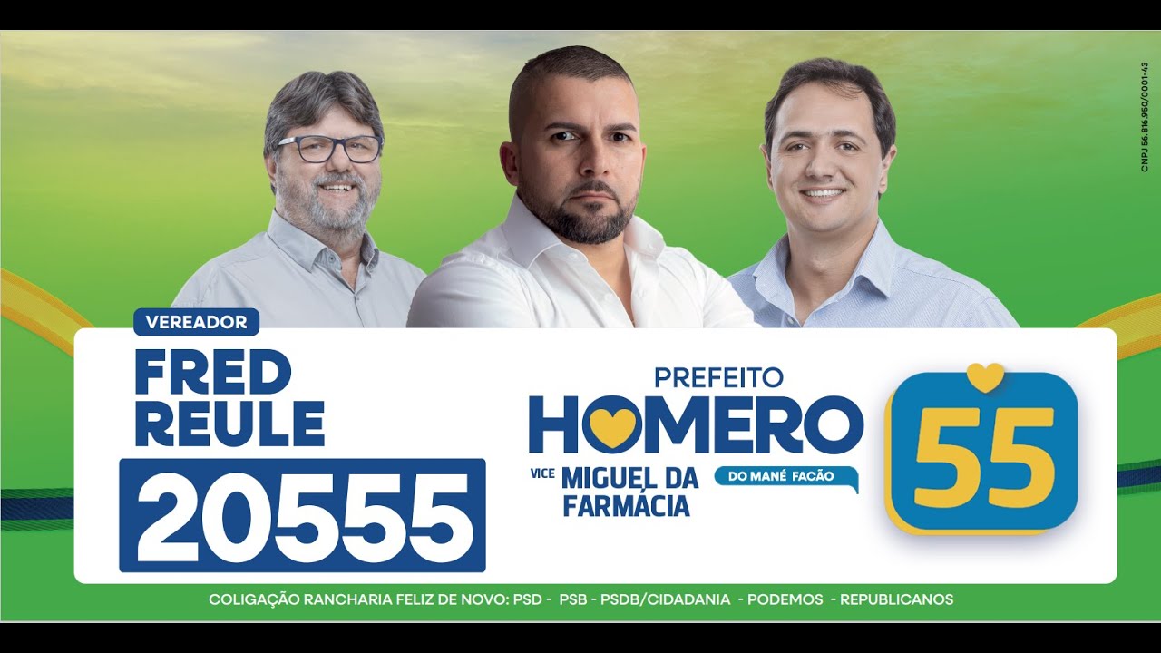 Programa Homero e Miguel 55 | Candidato Fred Reule 20555 - YouTube