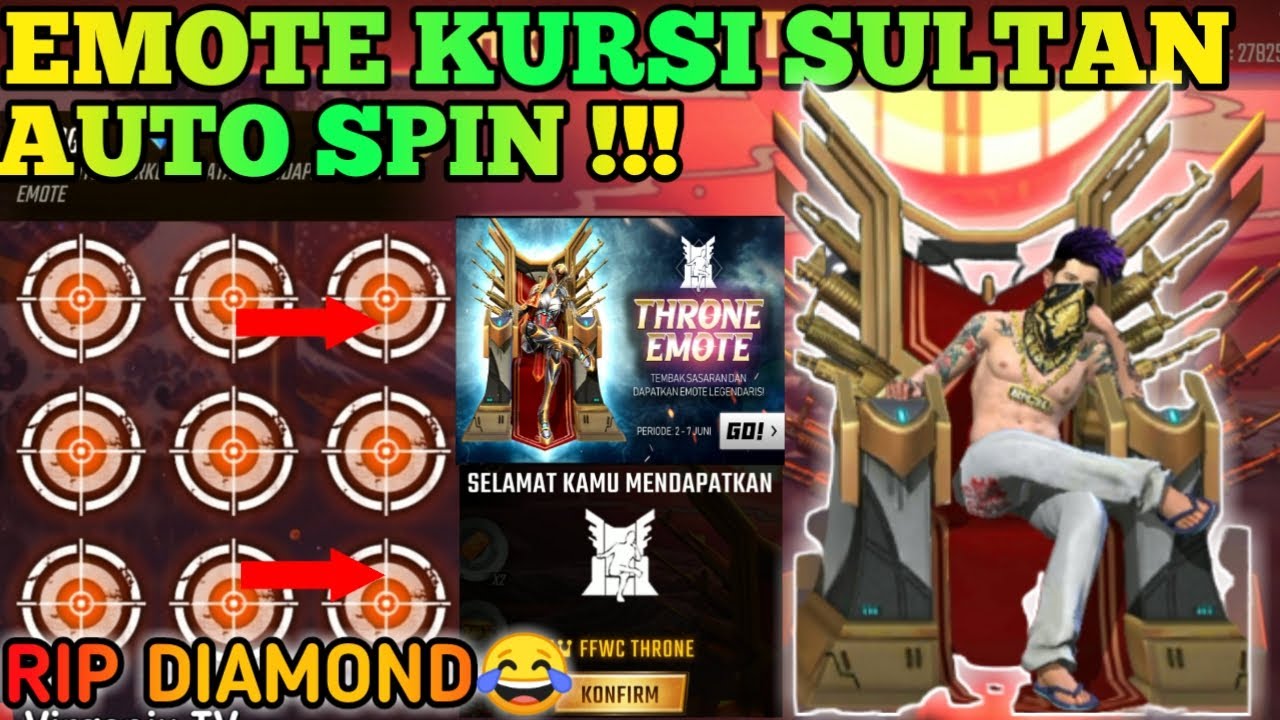 Spin emote kursi sultan emote Throne FFWC, garena bercanda?? - YouTube