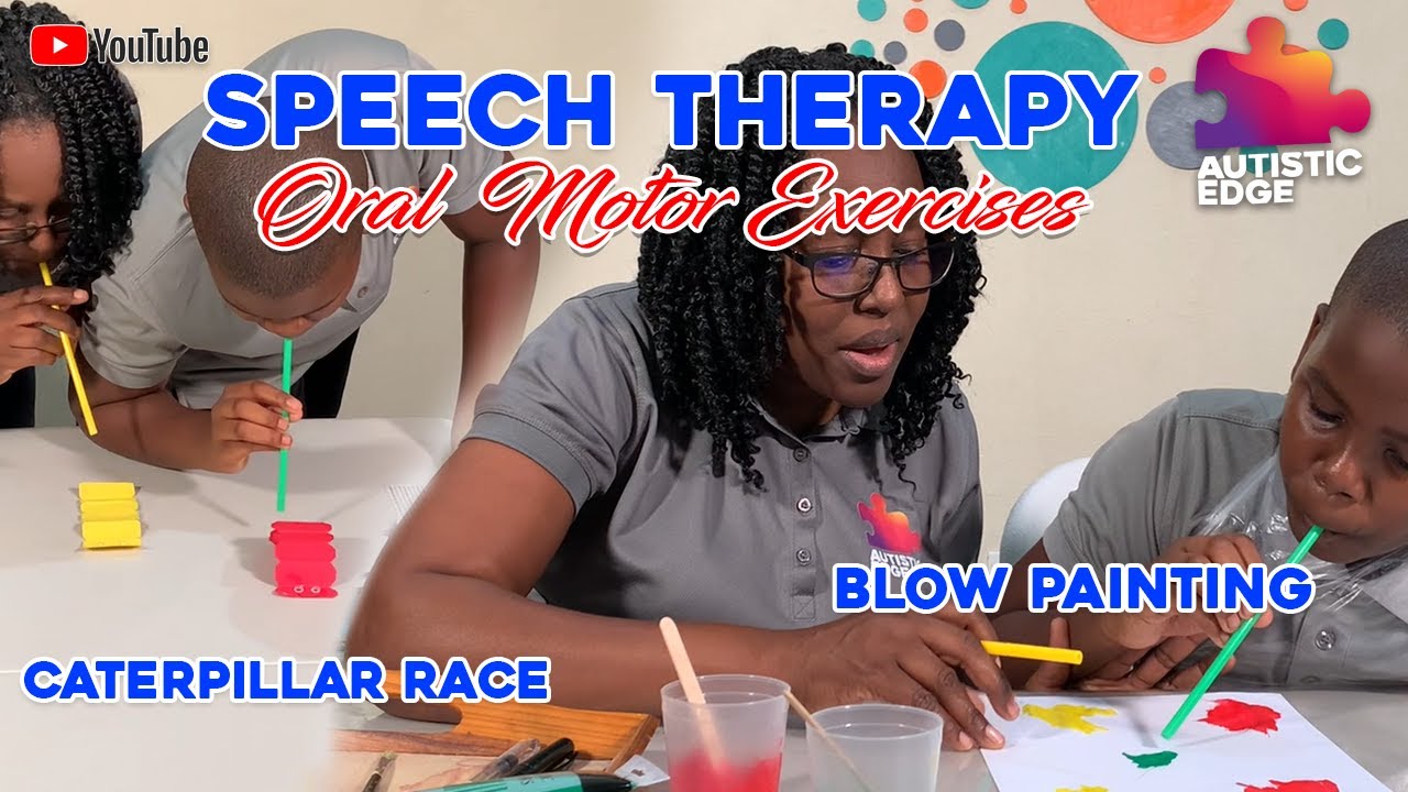 Speech Therapy: Blow Painting & Caterpillar Race | Autistic Edge ...