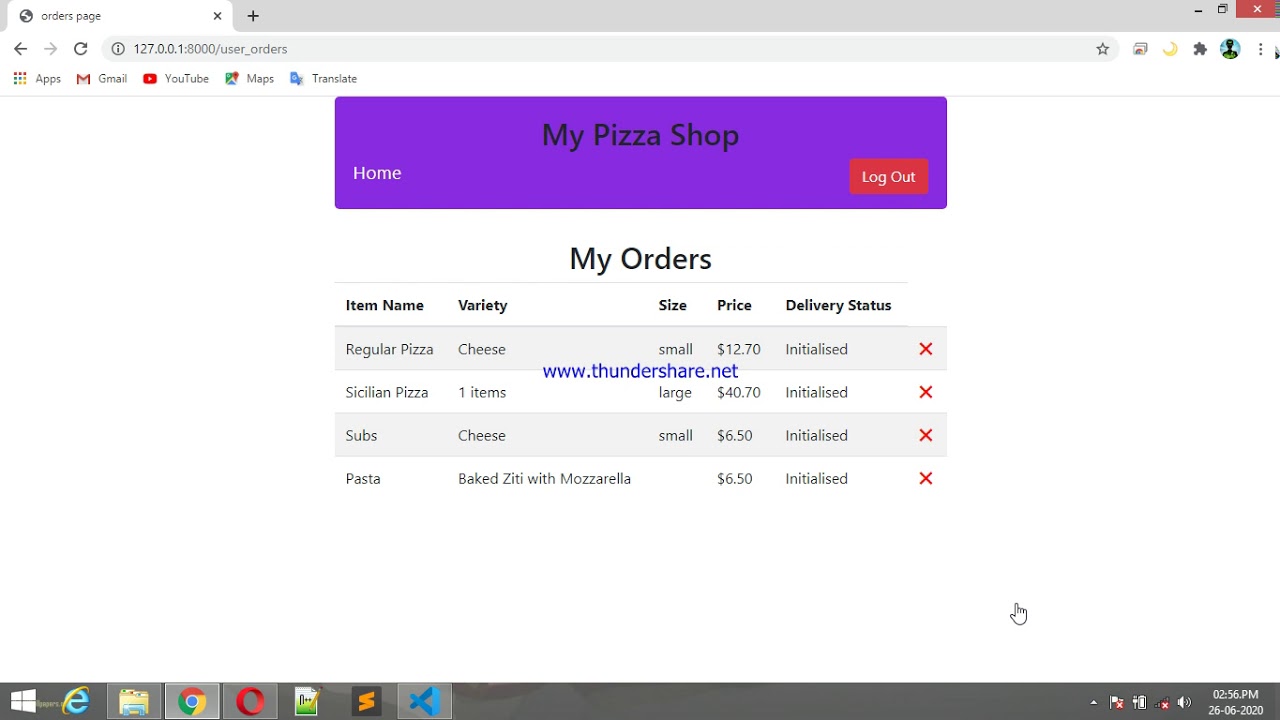 cs50 | web programming project3 | pizza restaurant's website - YouTube