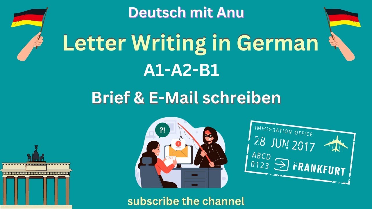 Goethe Zertifikat A1 A2 B1 writing part || Brief - E-Mail schreiben in ...
