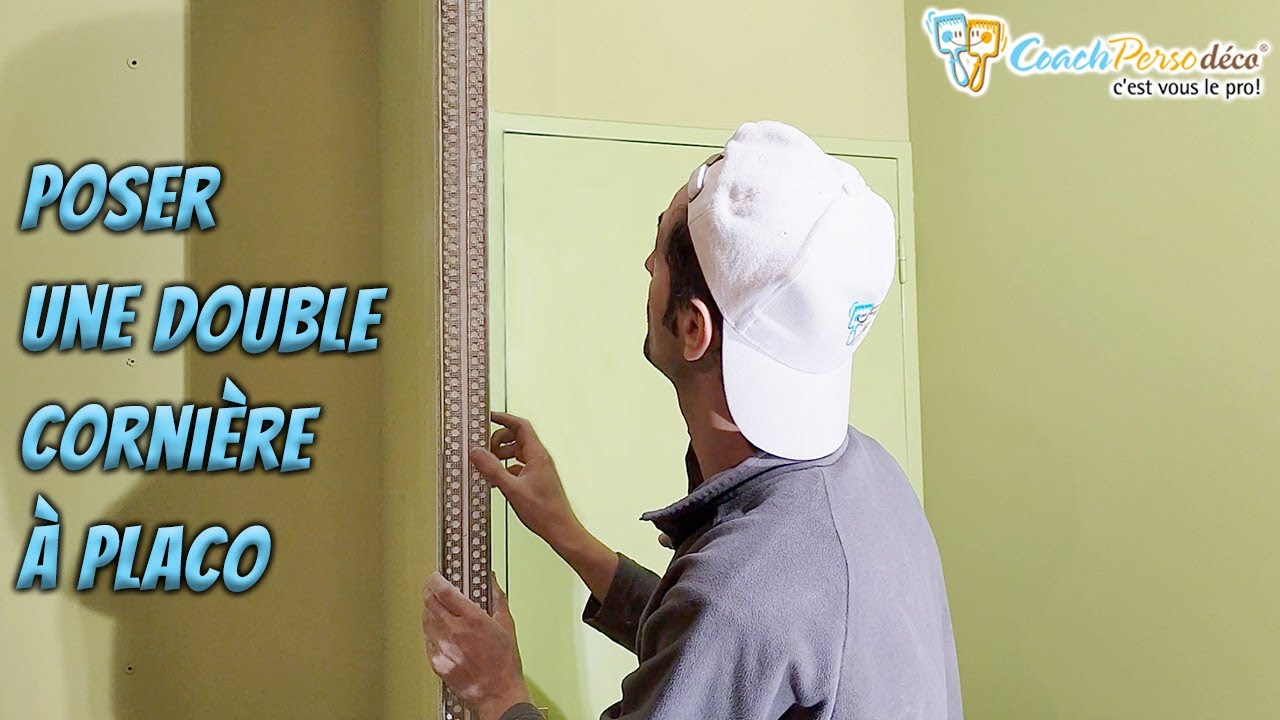 Poser Une Double Cornière Alvéolaire Sur Une Cloison En Placo - YouTube