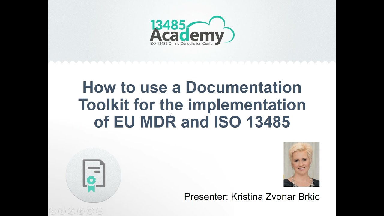 WEBINAR | How to use a Documentation Toolkit for the implementation of ...