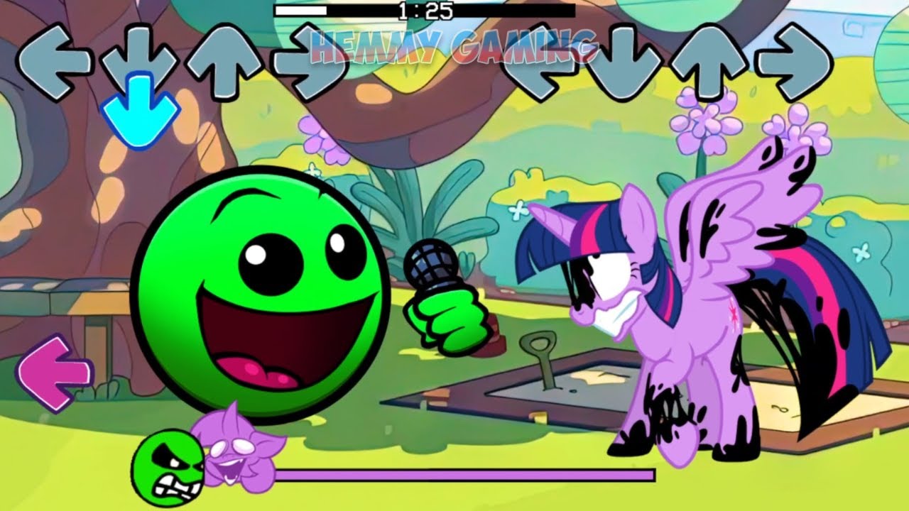 FNF Geometry Dash 2.2 vs My Little Pony Pibby Corrupted Sings Can Can ...