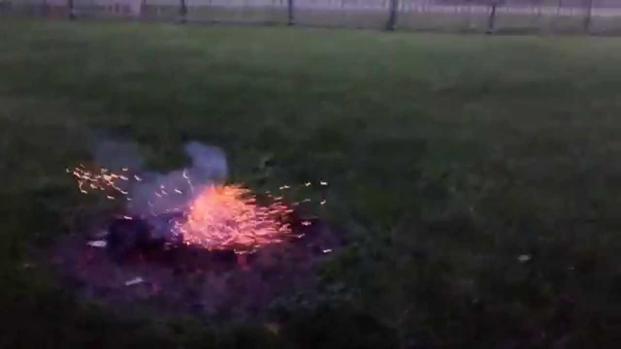 A plane flying at night firework demo 1 - YouTube