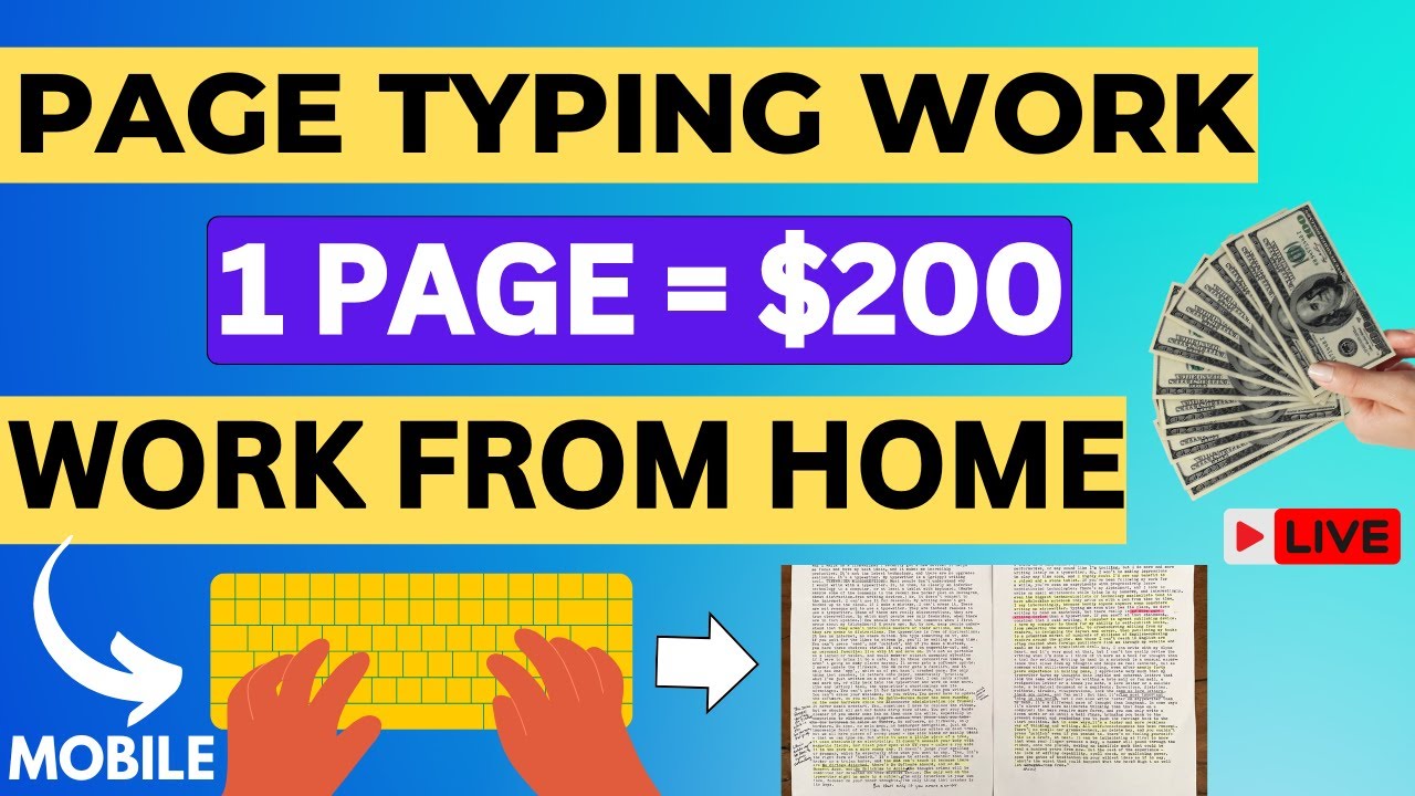 Page Typing Work | Writing Jobs Online | online data entry ...