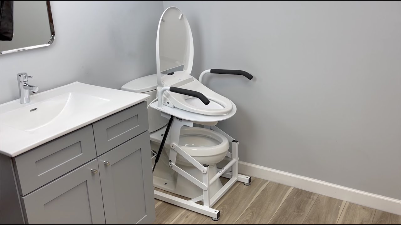 LiftSeat Powered Toilet Lift With Bidet - YouTube