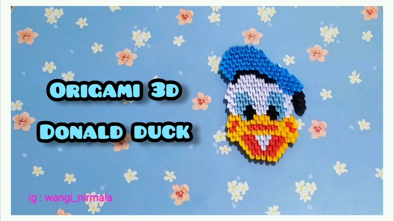 Tutorial Origami 3D Donald Duck - YouTube