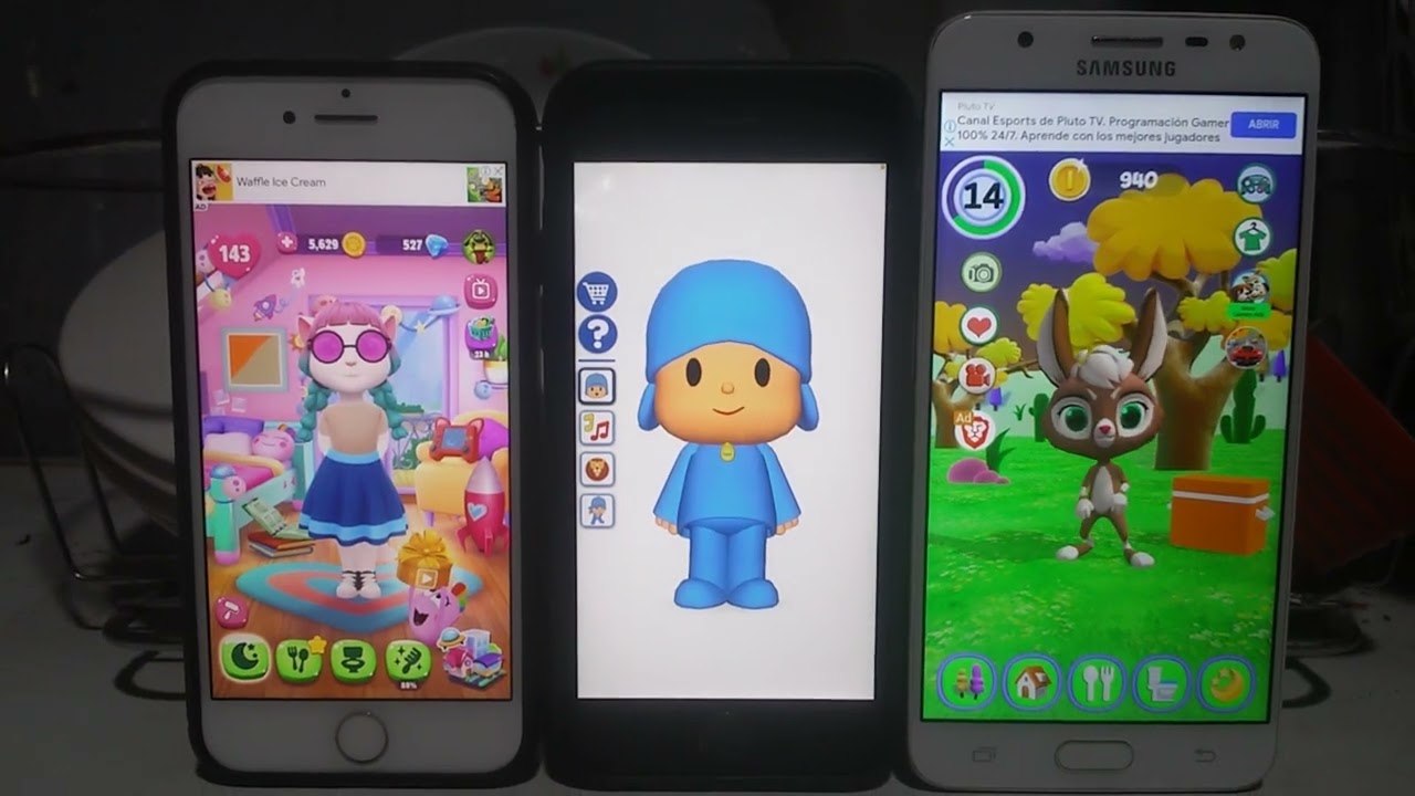 My Talking Angela 2 Echo VS Talking Pocoyo Echo VS Talking Hare Echo ...