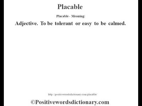 Placable definition | Placable meaning - YouTube