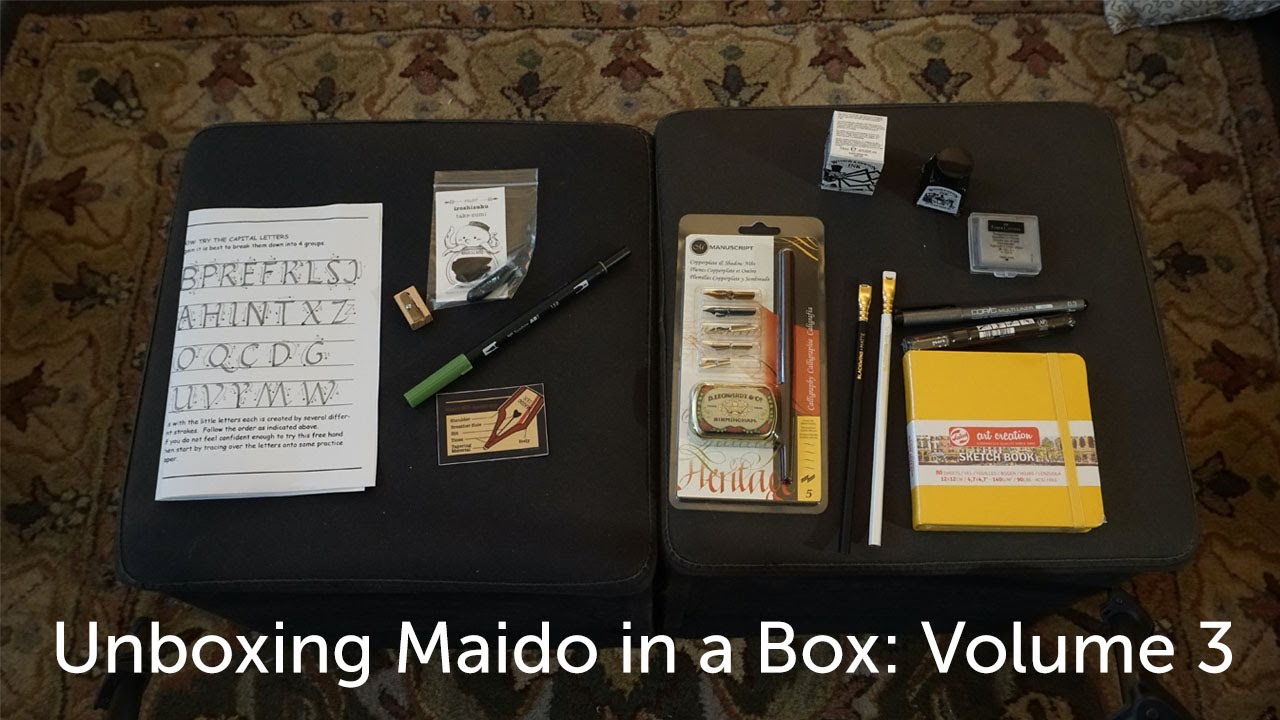 Unboxing Maido in a Box Vol. 3: Calligraphy - YouTube