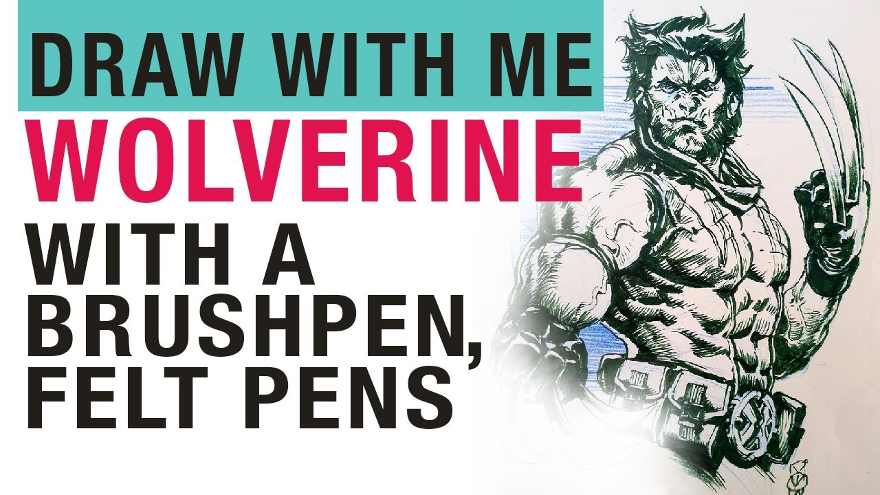 Drawing and Inking Wolverine - YouTube