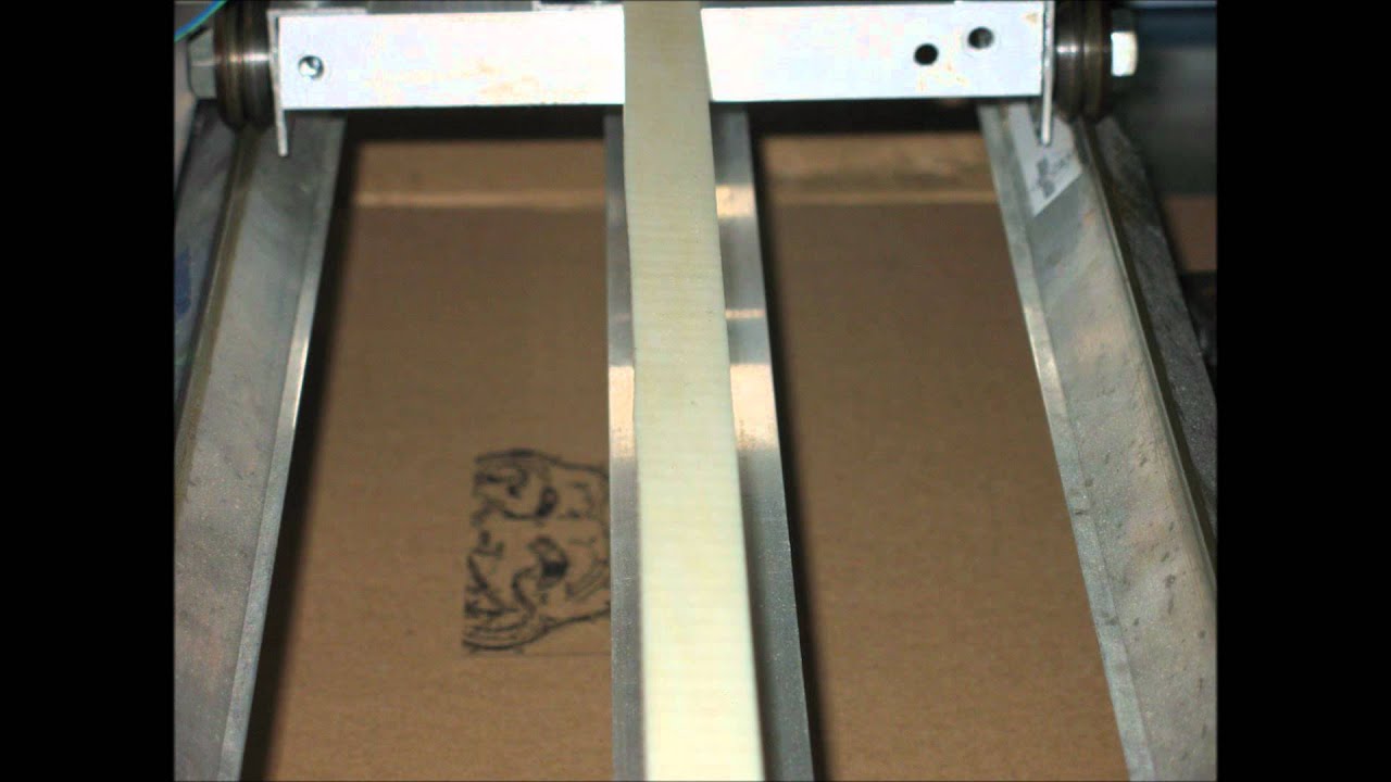 Laser cutter raster timelapse - YouTube