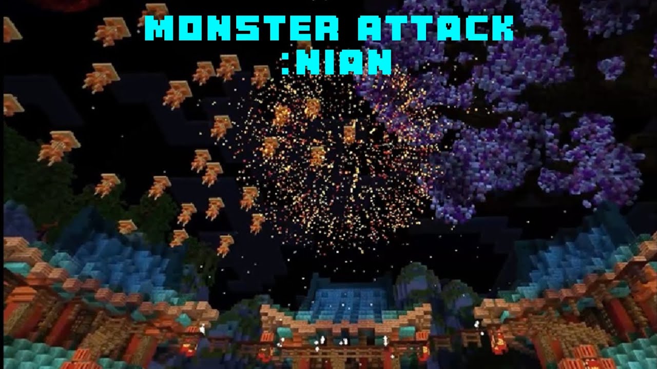Minecraft Monster Attack Nian - YouTube