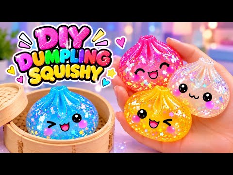 DIY How to make viral dumpling squishy at home / easy crafts to do when you’re bored / TikTok 