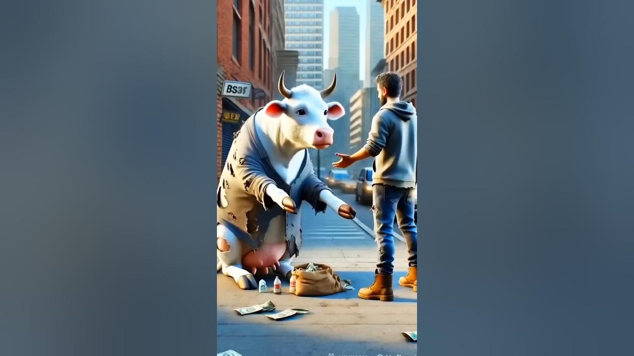 एक भिखारी गाय भीख मांग रही है #cartoon #karma #shorts #cow #cowshort #beggartorich - YouTube