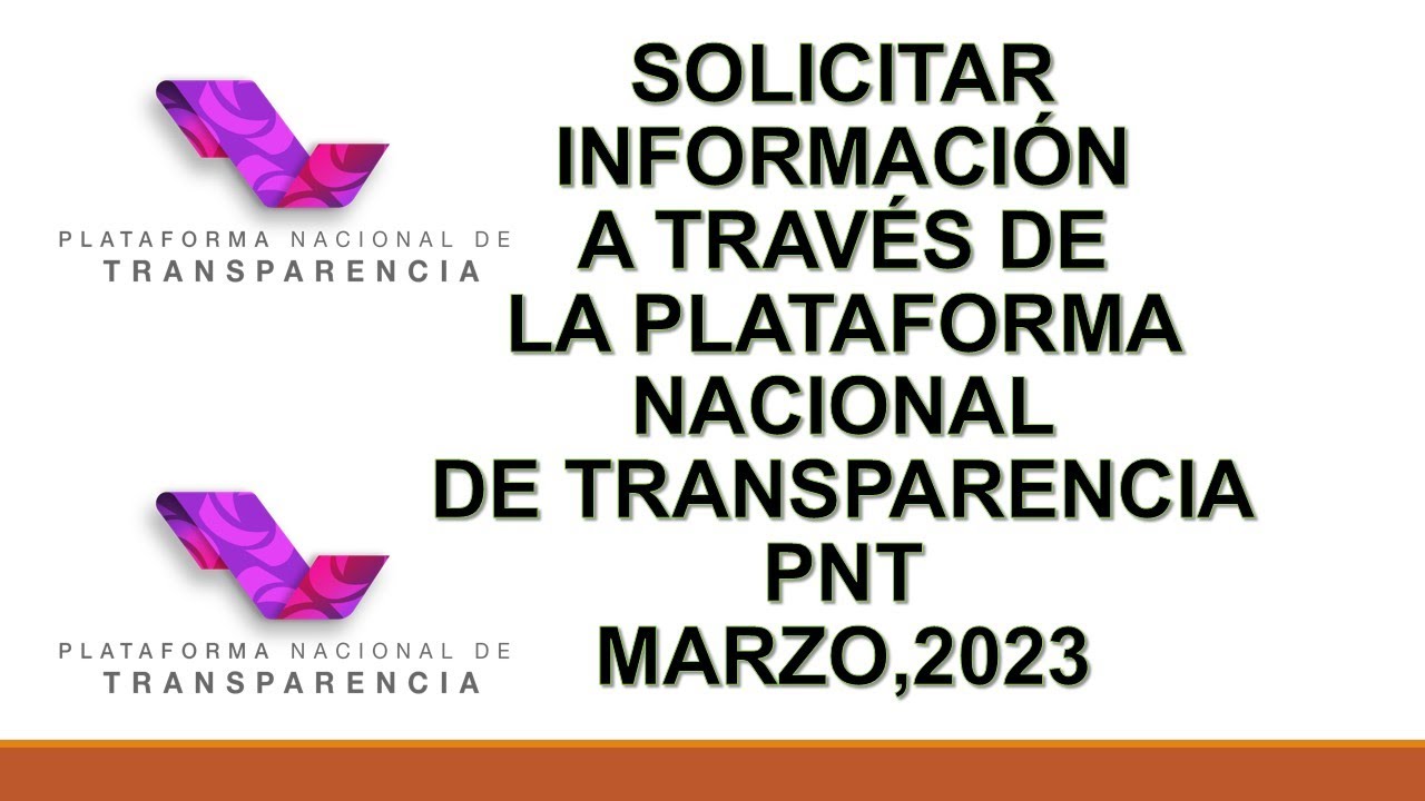 ¿CÓMO SOLICITAR INFORMACIÓN EN LA PLATAFORMA NACIONAL DE TRANSPARENCIA ...