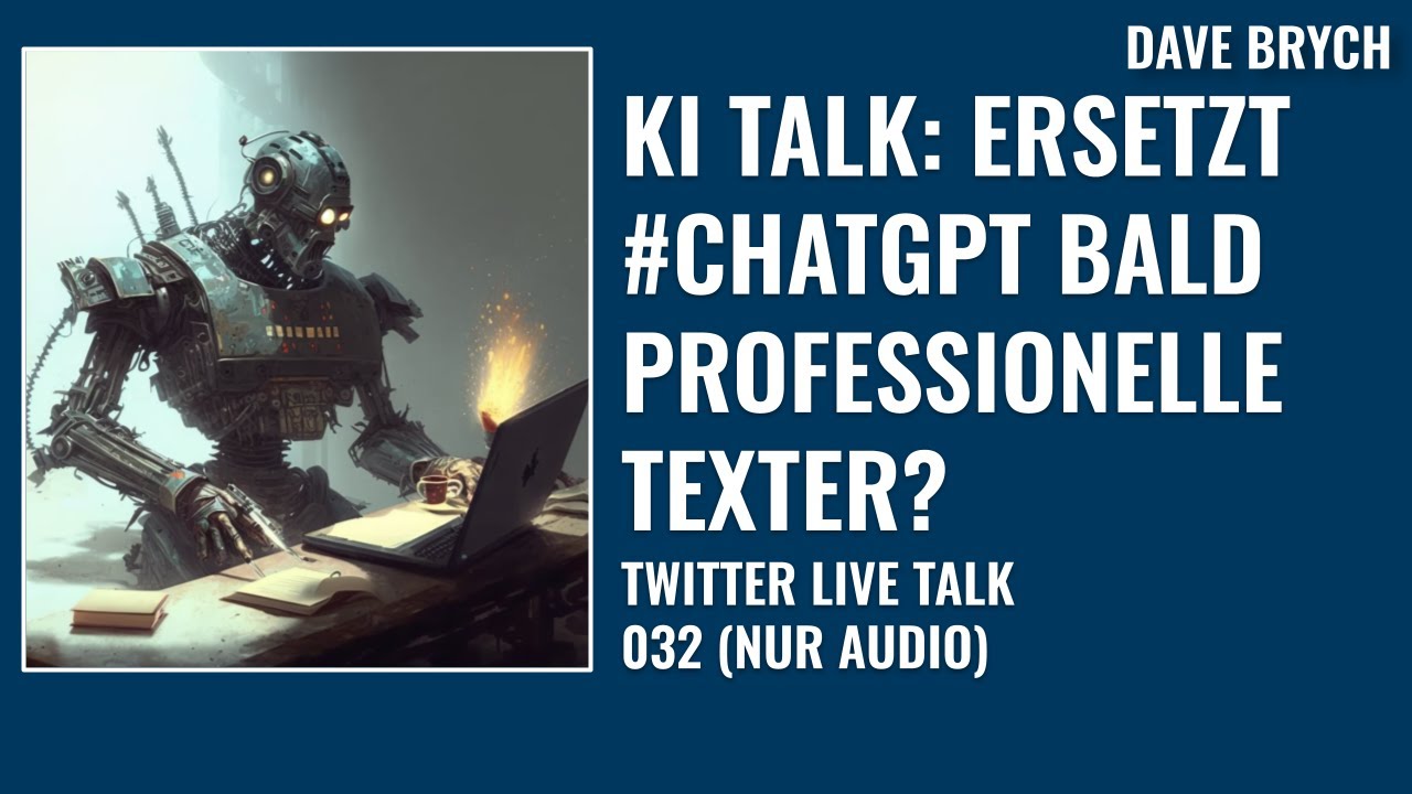 KI Talk: Ersetzt #ChatGPT bald professionelle Texter? - YouTube