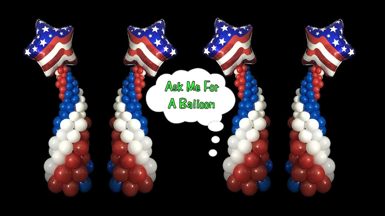 Star Balloon Columns Tutorial - Balloon Decoration Idea - YouTube