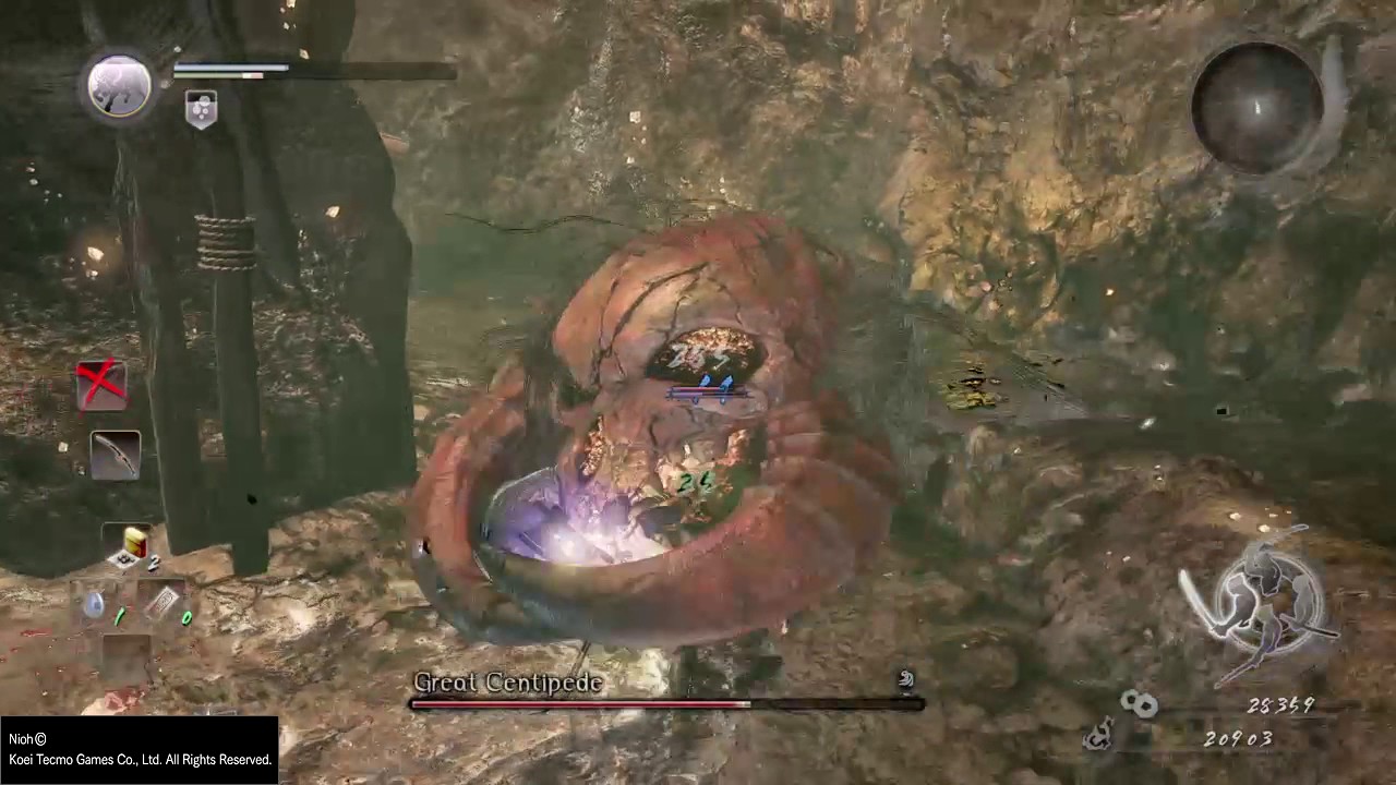 Nioh | First Time Beating the Giant Centipede | - YouTube