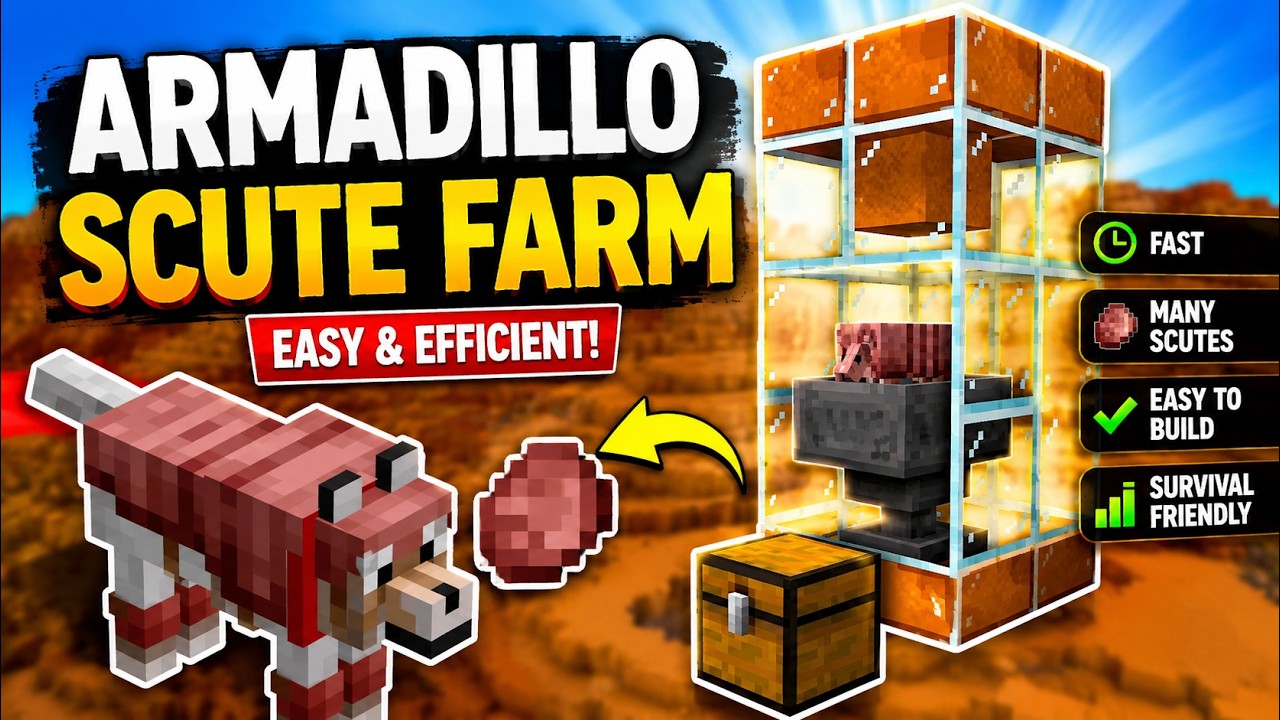 How to Build an EASY Armadillo Farm in Minecraft 1.21 - YouTube