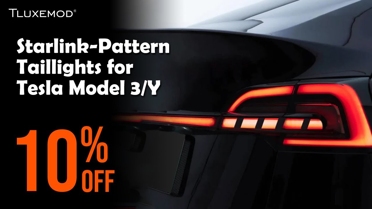 Starlink-Pattern Taillights for Tesla Model 3/Y - YouTube