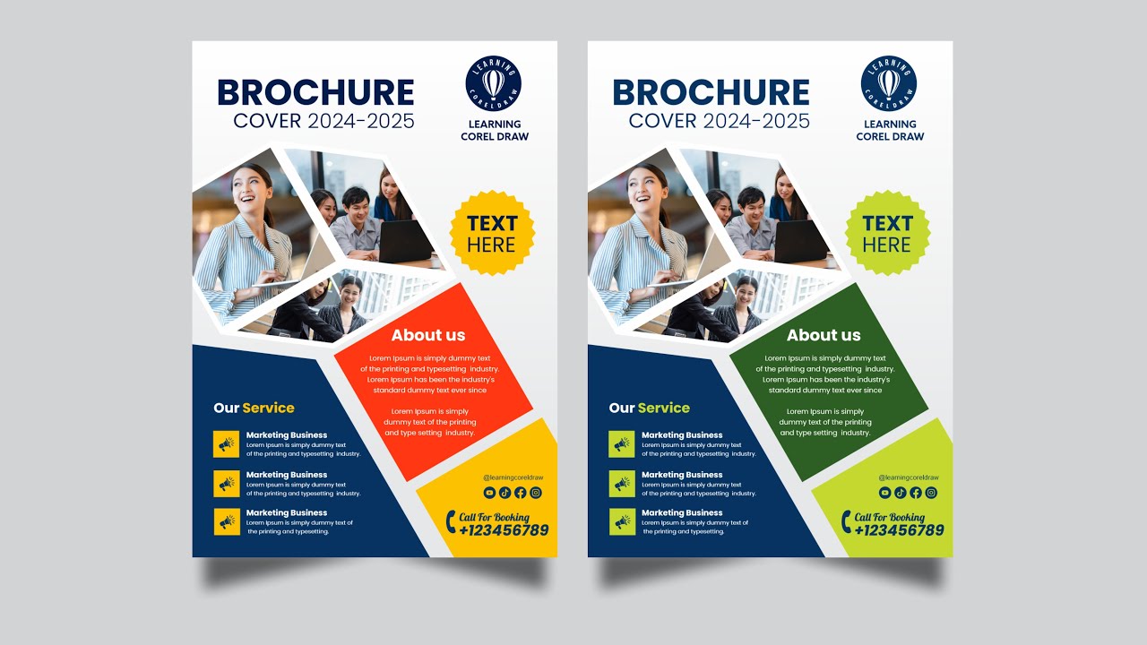 Business flyer design in corel draw - YouTube