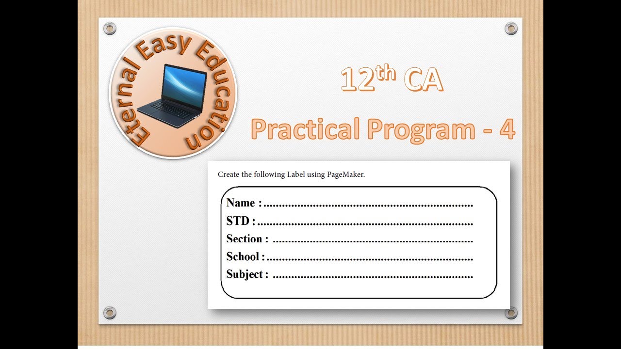 TN 12th CA practical program - 4 Creating Label - YouTube