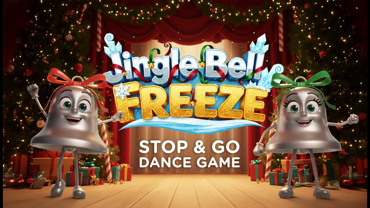 Jingle Bell Freeze 🔔🥶 Christmas Dance & Freeze Song for Kids LullaVybe ...