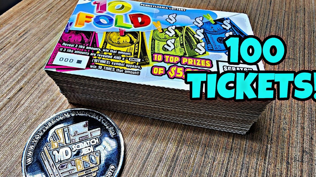$100 PACK OF 10 FOLD SCRATCH OFF TICKETS FROM THE PA LOTTERY - YouTube