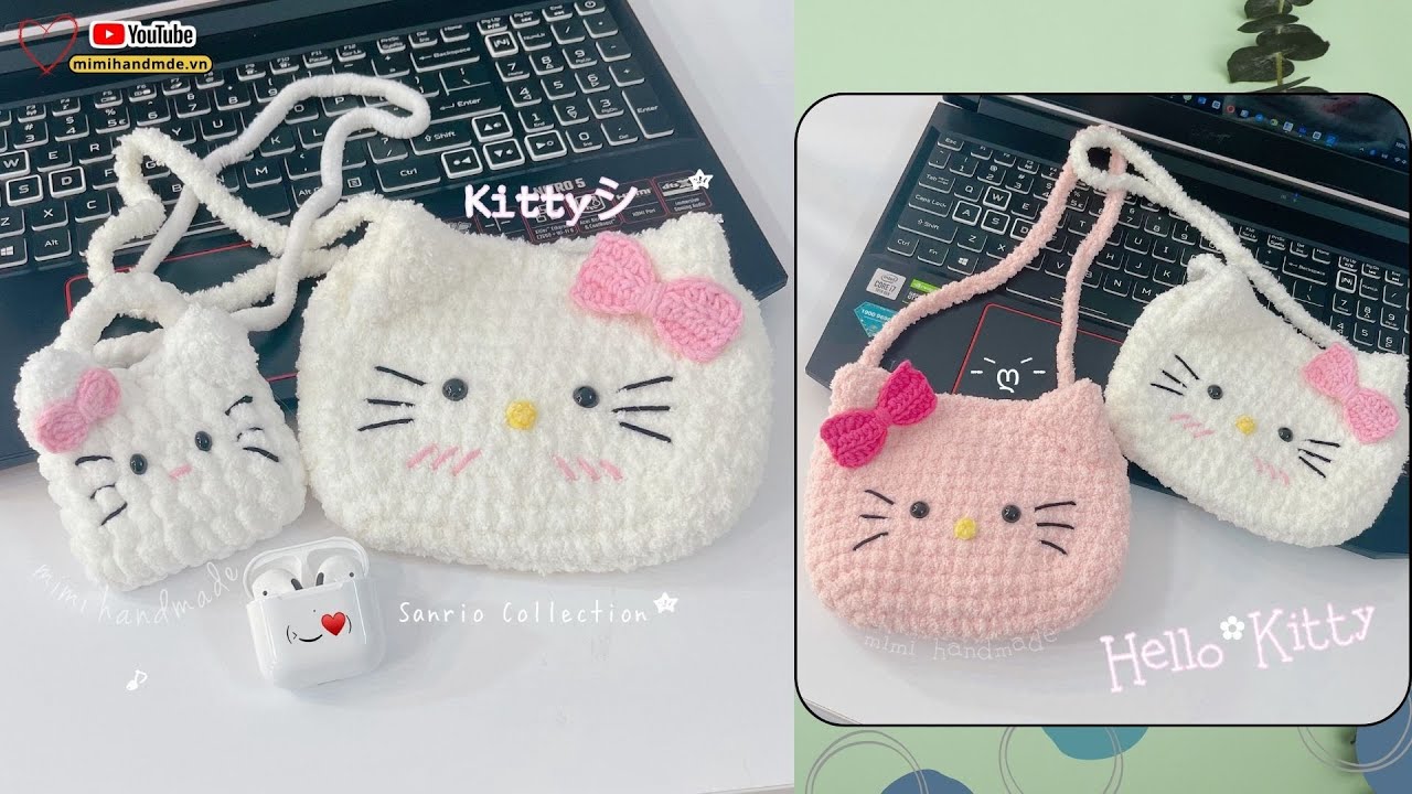 Crochet Hello Kitty Bag 👛 Hướng Dẫn Móc Túi Mèo Hello Kitty Sanrio Cực ...