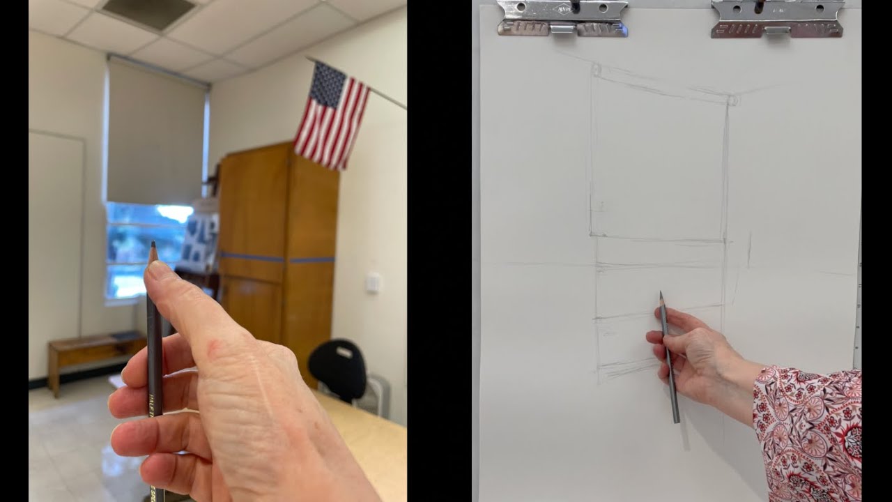 Draw a Corner of a Room in 2 Point Perspective - YouTube