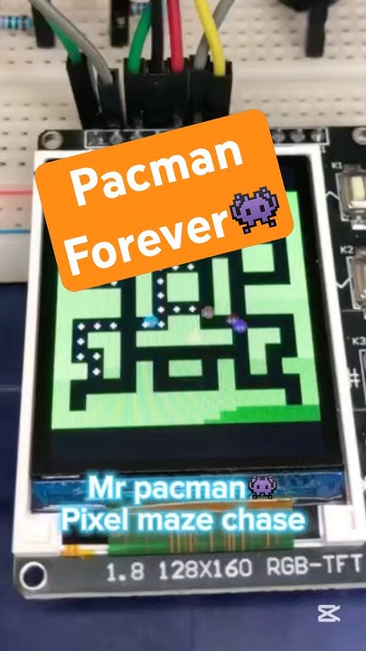 Mr pac man 👾 pixel maze chase 🚀 #diy #arduino #programming #technology #gamedev - YouTube