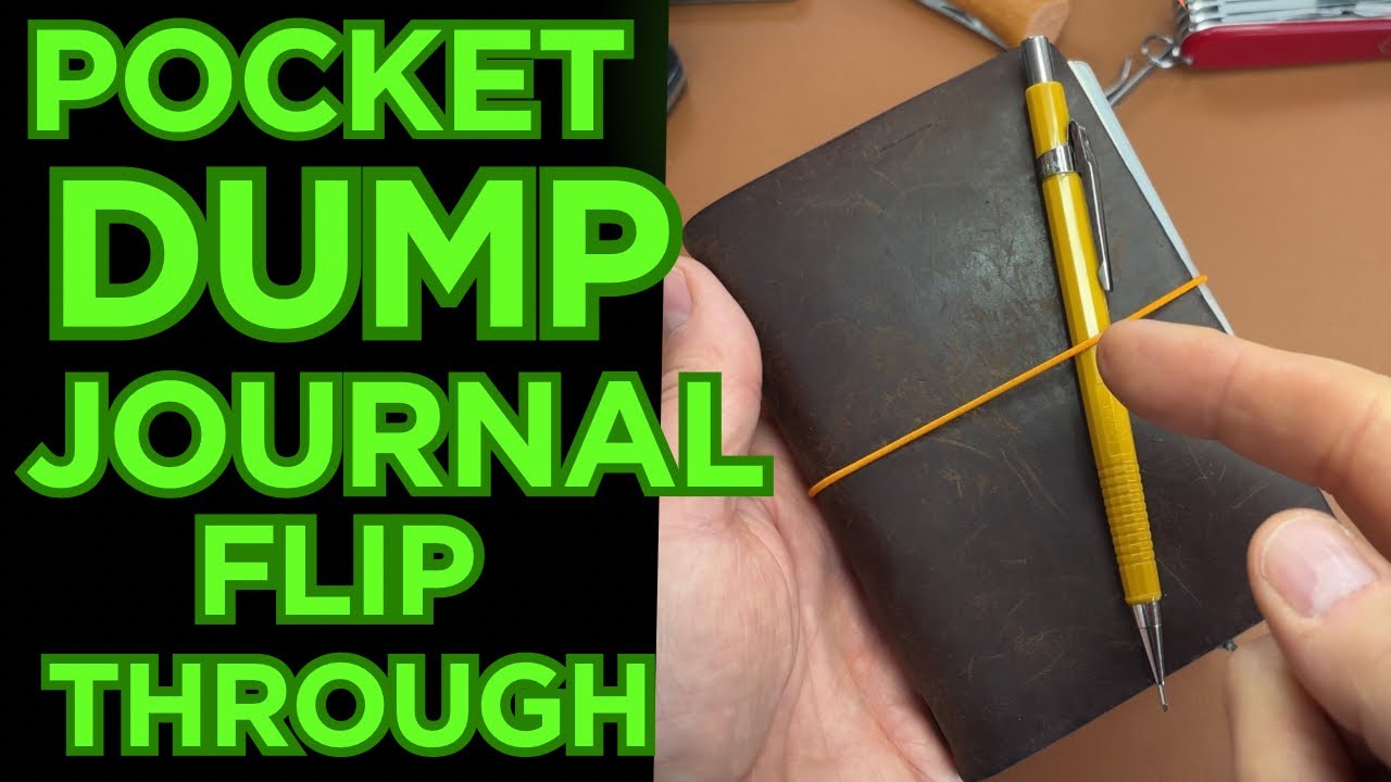 Pocket BULLET JOURNAL and an EDC Pocket DUMP!!!! - YouTube