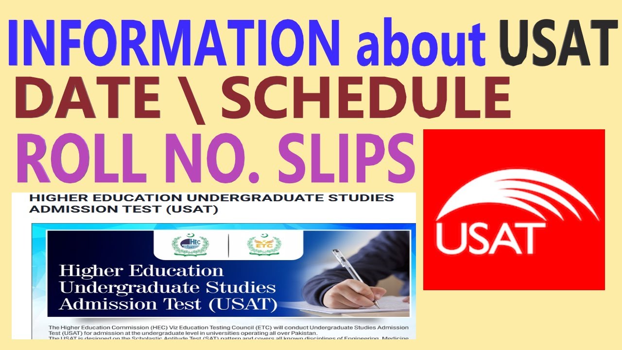 USAT TEST SCHEDULE DATE All Information 2023 - YouTube