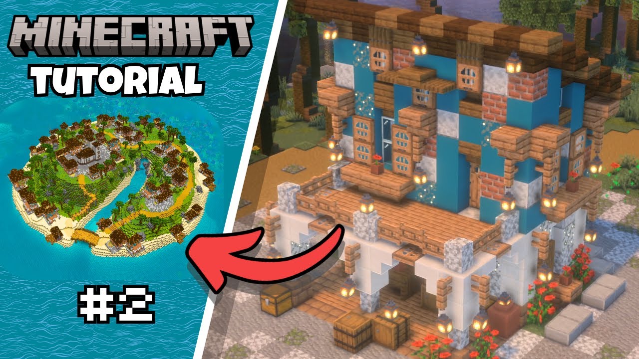 Minecraft | Spanish island house: Tutorial (Easy to follow) - YouTube