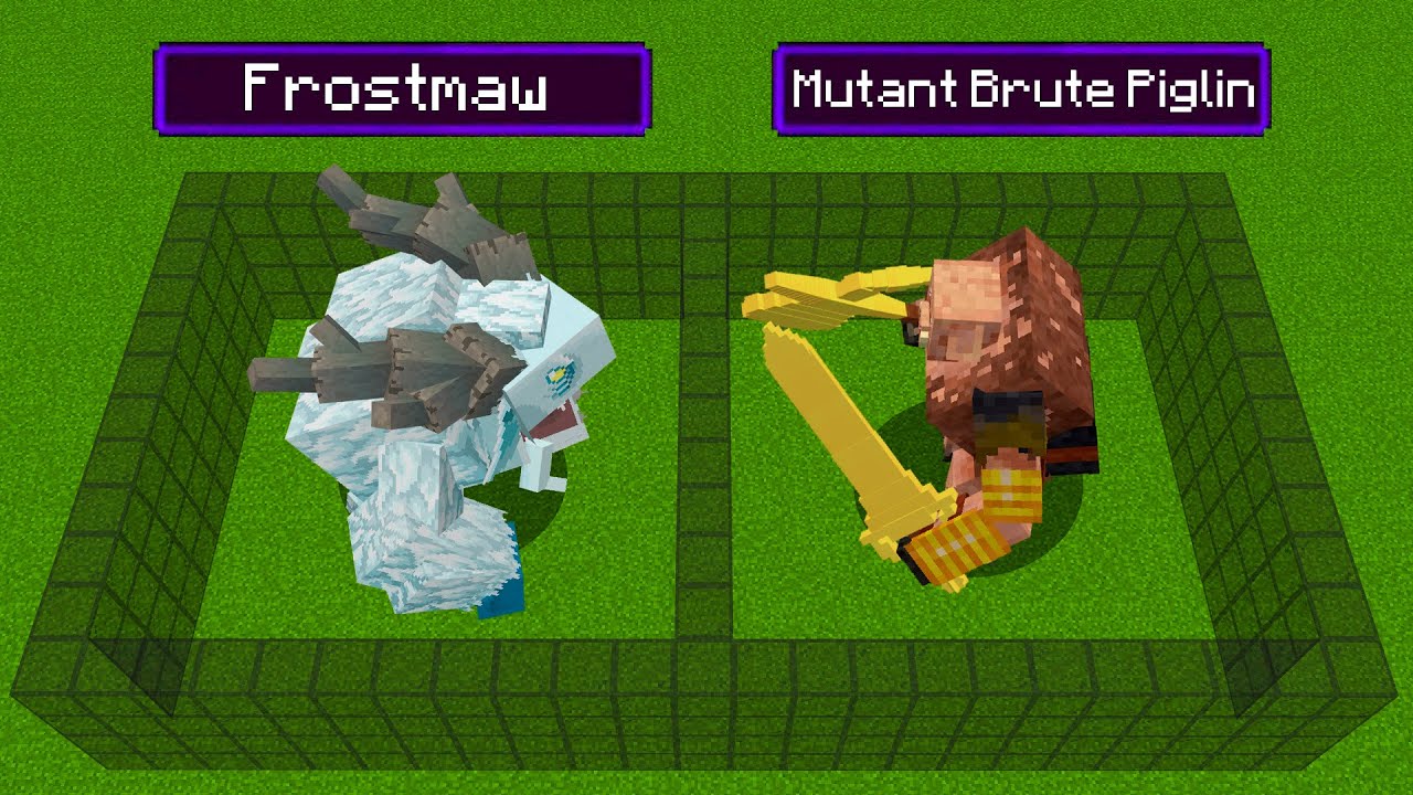 Frostmaw VS Mutant Brute Piglin - YouTube